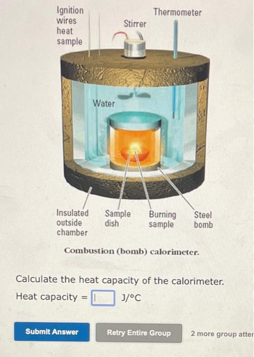 Solved Combustion (bomb) calorimeter. Calculate the heat | Chegg.com