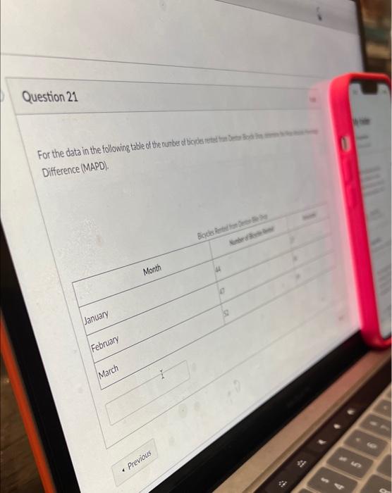 Difference (MAPD). Using the following datis below | Chegg.com