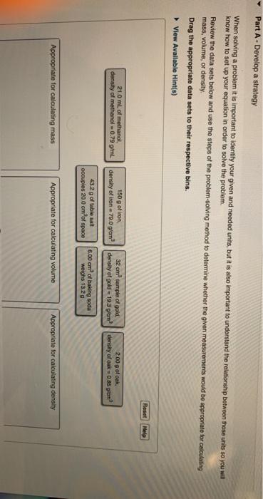 Solved Part A-Develop a strategy When solving a problem it | Chegg.com