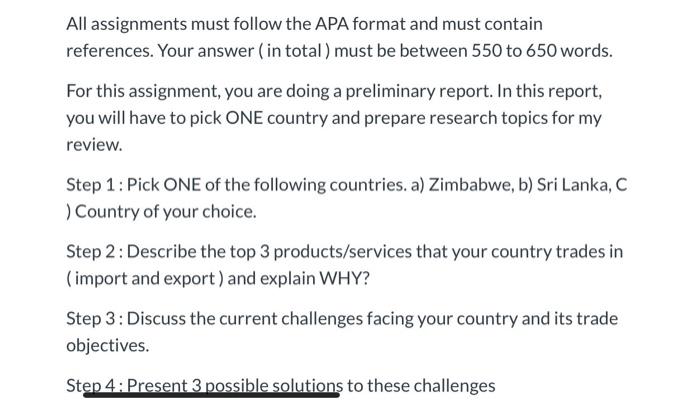 All assignments must follow the APA format and must | Chegg.com