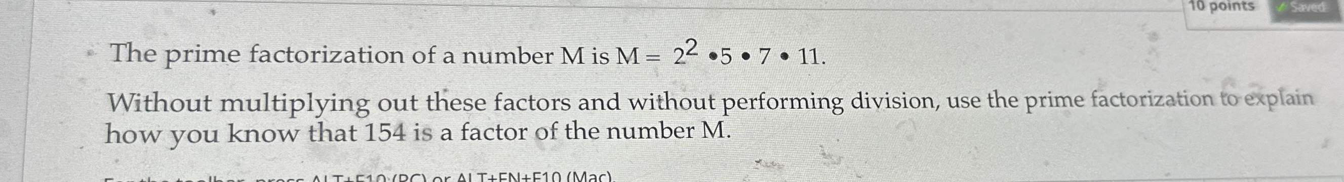 Solved The prime factorization of a number M ﻿is | Chegg.com