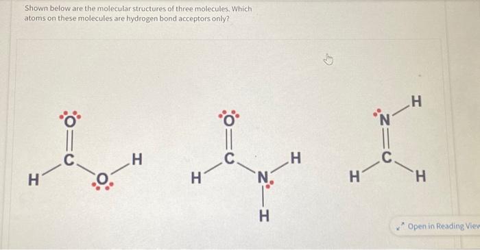 Solved Shown below are the molecular structures of three | Chegg.com