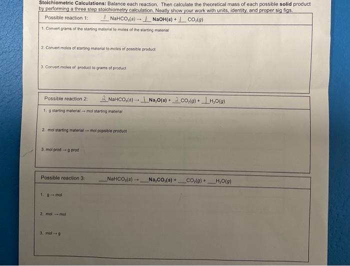 by performing a three step stoichiometry calculation. | Chegg.com
