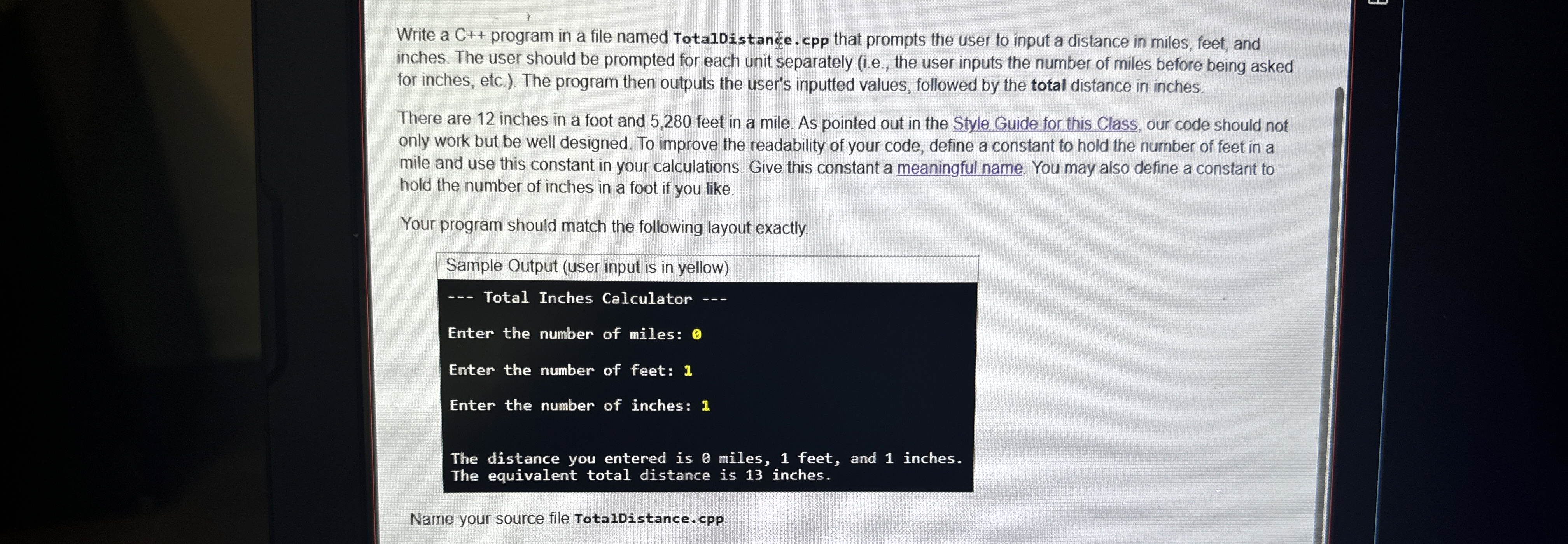 Solved Write a C++ ﻿program in a file named | Chegg.com