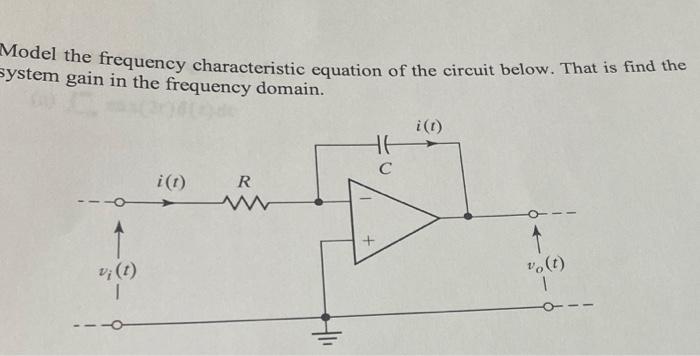 Solved Model the frequency characteristic equation of the | Chegg.com