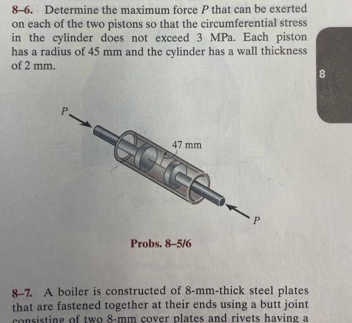 Solved 8-6. Determine the maximum force P that can be | Chegg.com