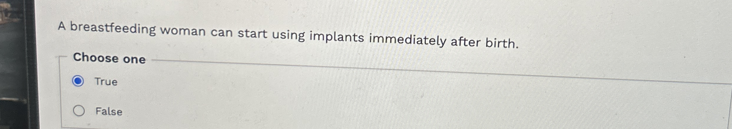 Solved A breastfeeding woman can start using implants | Chegg.com