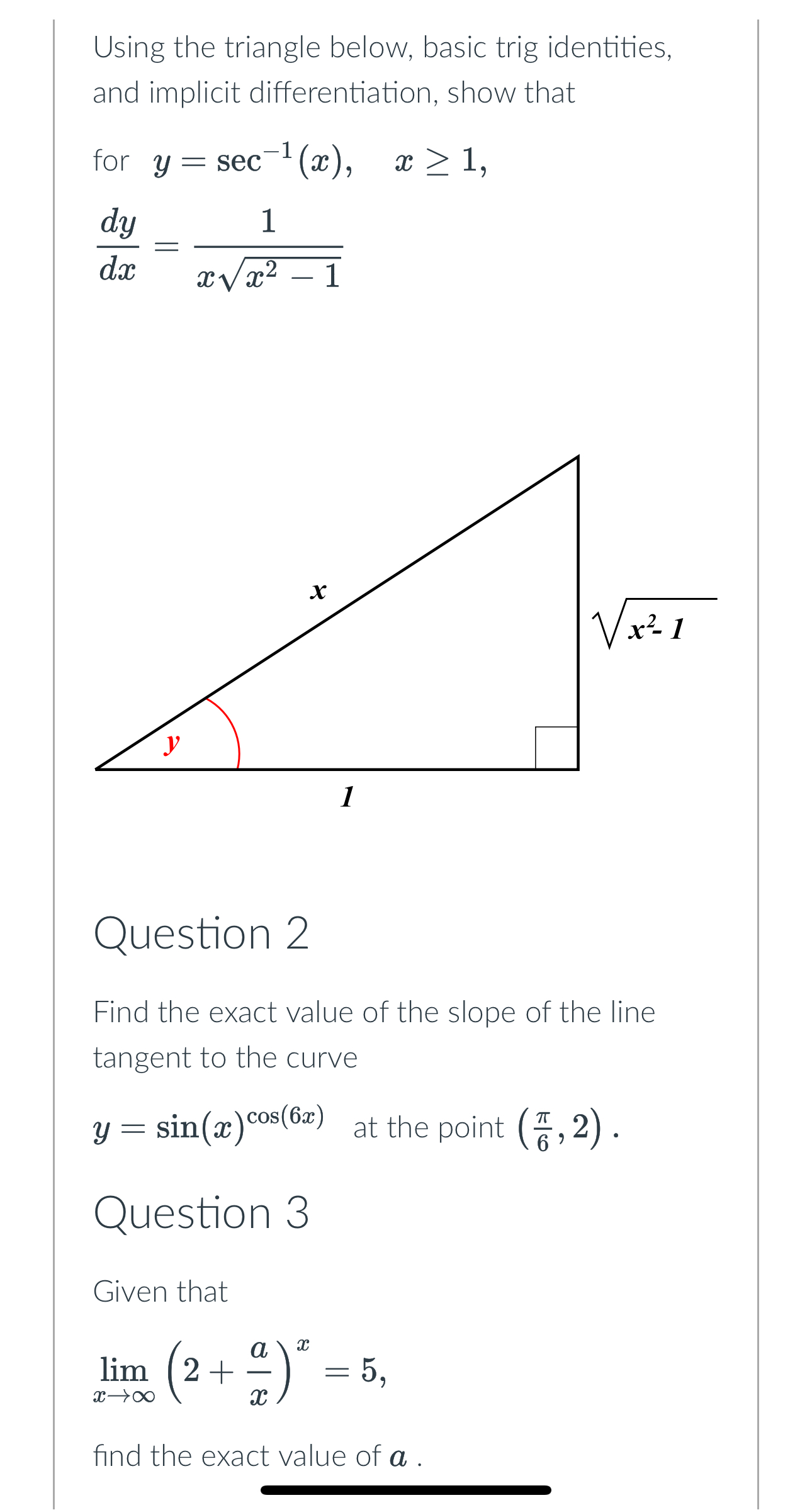 Solved Using the triangle below, basic trig identities,and | Chegg.com Solved Using the triangle below, basic trig identities,and | Chegg.com