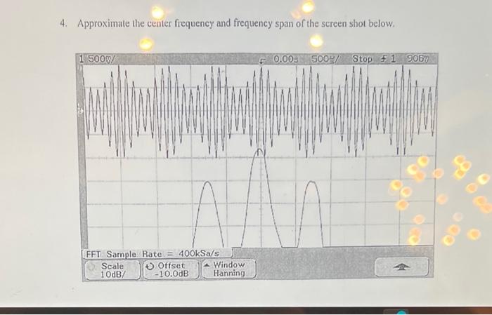 Solved 4. Approximate the center frequency and frequency | Chegg.com
