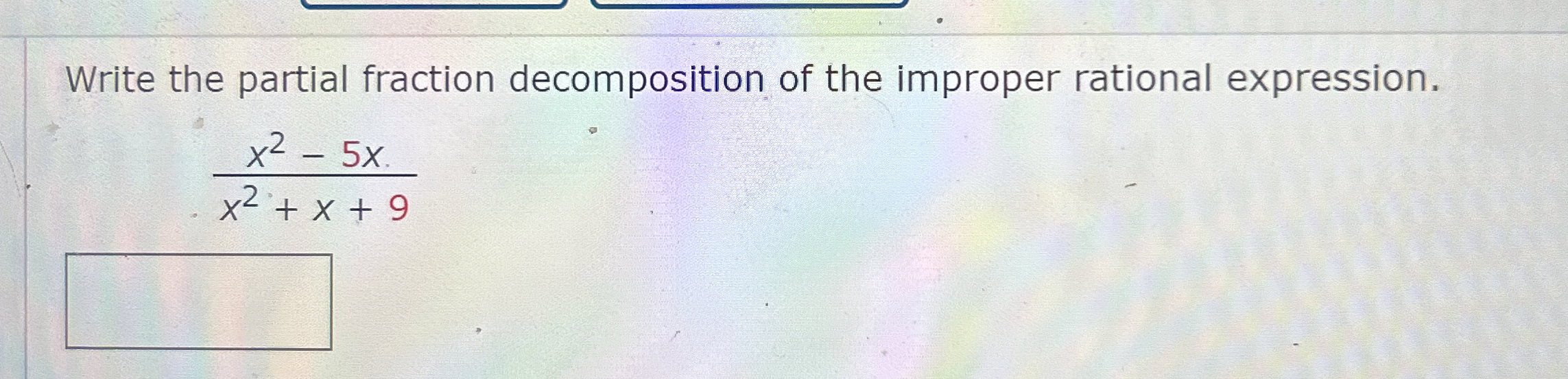 Write the partial fraction decomposition of the | Chegg.com