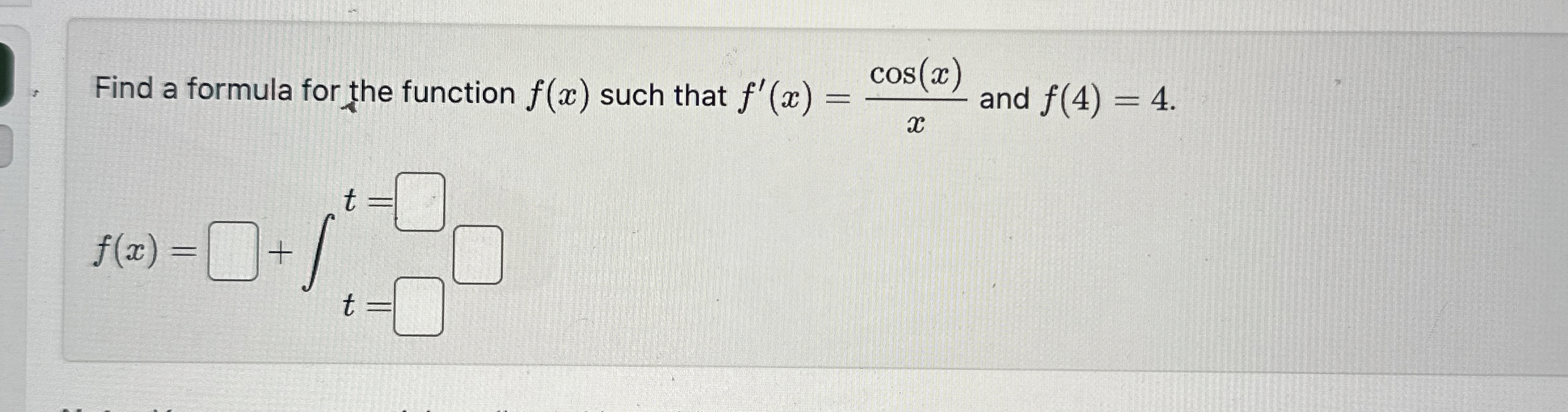Solved Find a formula for the function f(x) ﻿such that | Chegg.com