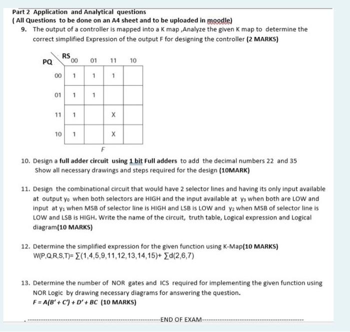Solved Part 2 Application and Analytical questions (All | Chegg.com