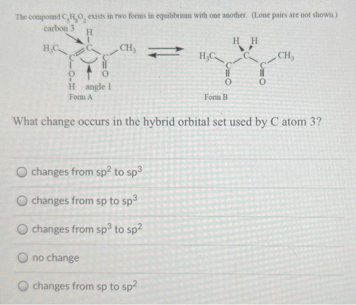 Solved The compound CHO, exists in two forms in equilibrium | Chegg.com