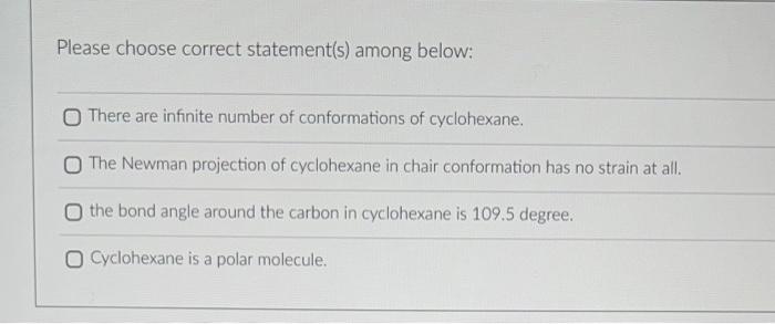 Solved Please choose correct statement(s) among below: There | Chegg.com