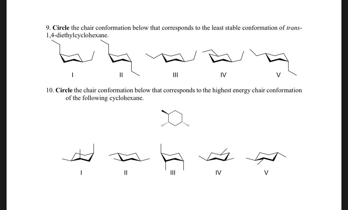 Solved Circle the chair conformation below that corresponds | Chegg.com