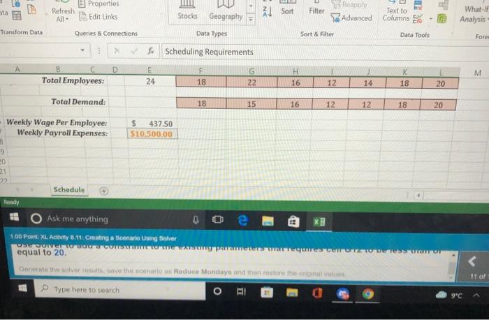 Solved Use Solver to add a constraint to the existing | Chegg.com