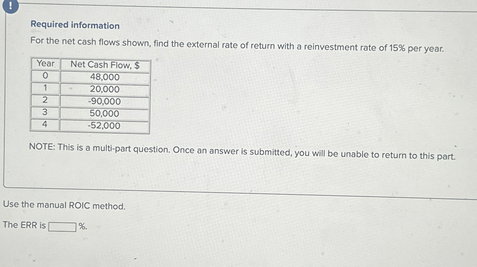 Solved Required informationFor the net cash flows shown, | Chegg.com