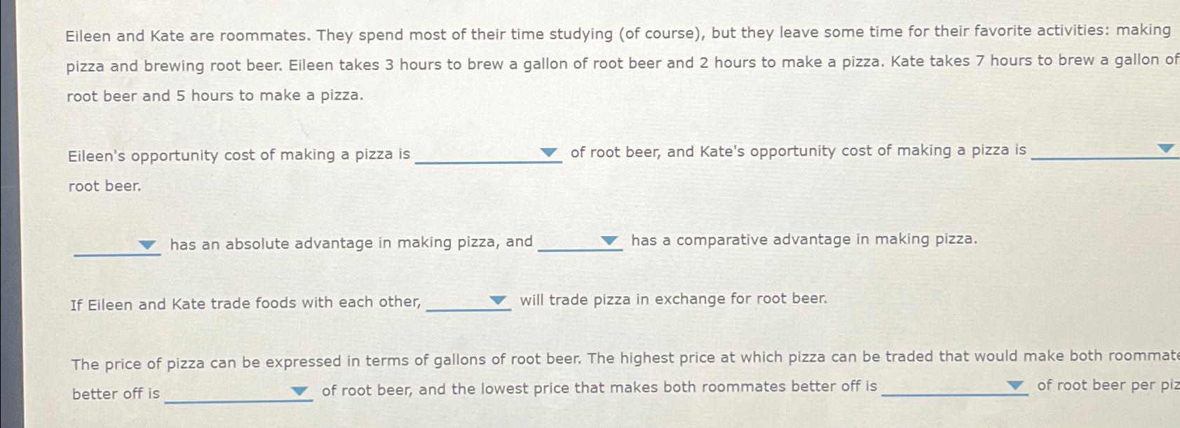 Solved Eileen and Kate are roommates. They spend most of | Chegg.com