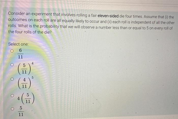 Solved Consider an experiment that involves rolling a fair | Chegg.com