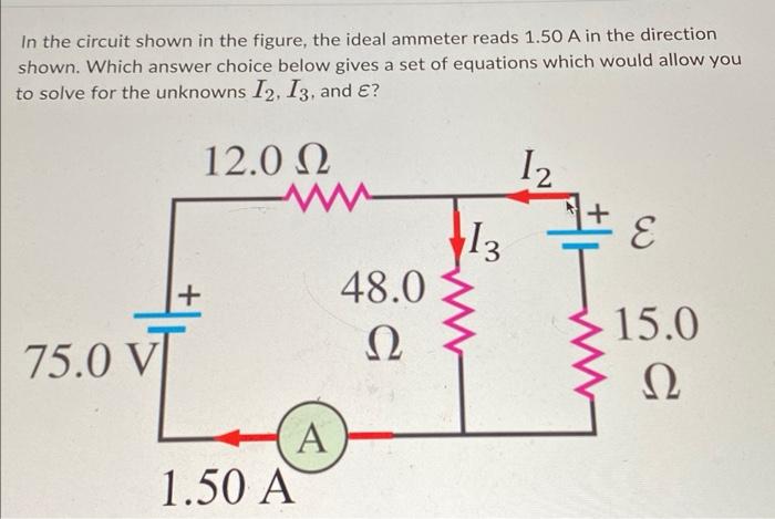 Solved In the circuit shown in the figure, the ideal ammeter | Chegg.com