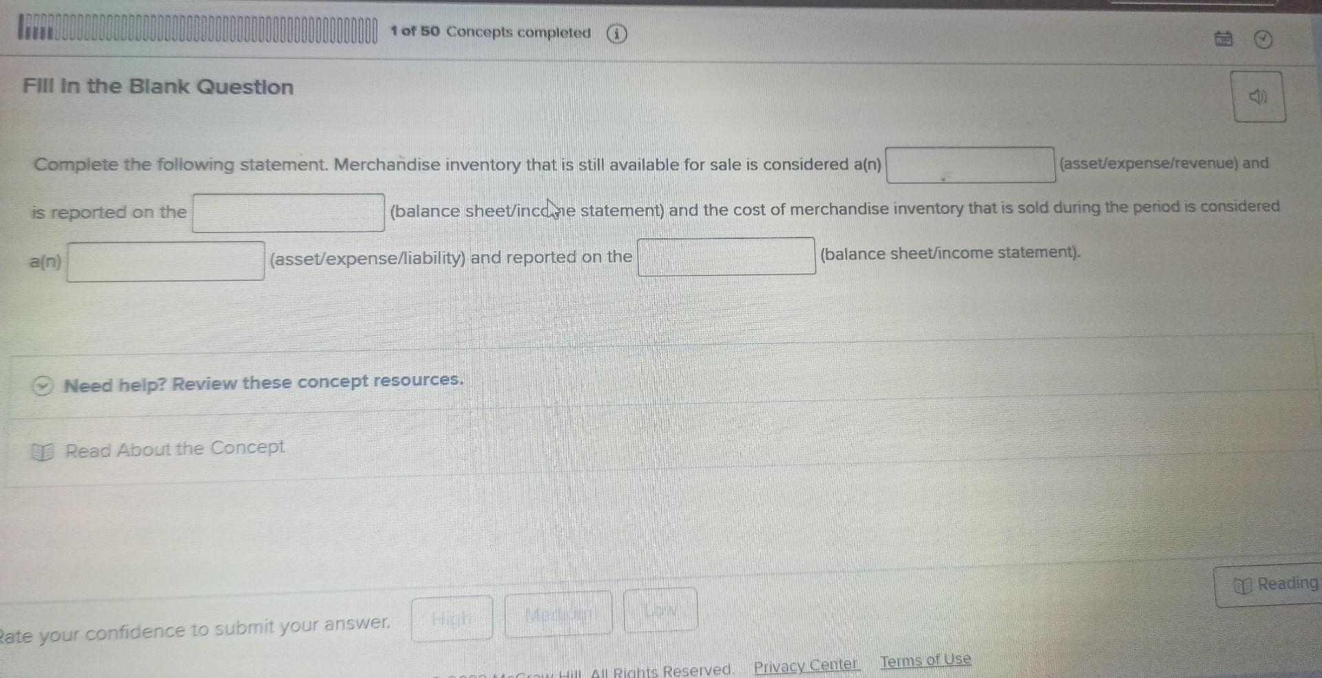 Solved Complete the following statement. Merchandise | Chegg.com