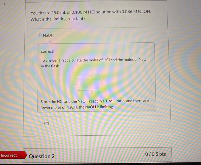 You titrate 25.0 mL of 0.100 M HCl solution with | Chegg.com