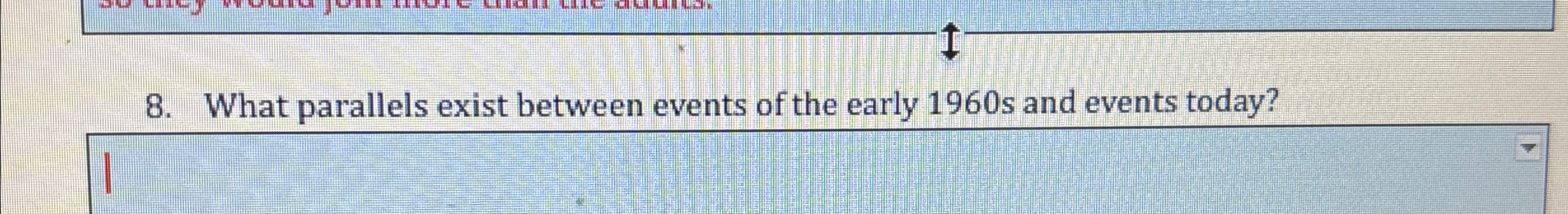 Solved What parallels exist between events of the early 1960 | Chegg.com