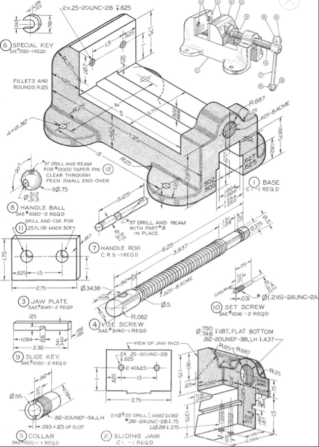 Create 10 ﻿separate 2D Multi View drawings with | Chegg.com