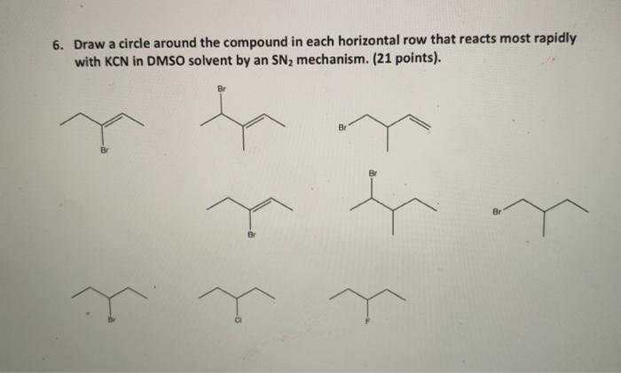 Solved 6. Draw a circle around the compound in each | Chegg.com