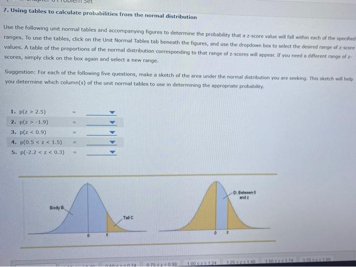 Solved Set 7. Using tables to calculate probabilities from | Chegg.com