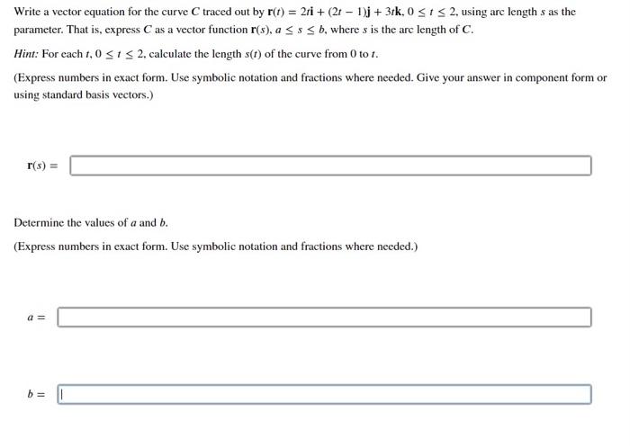 Solved Write a vector equation for the curve C traced out by | Chegg.com
