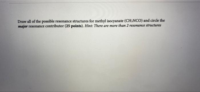 Solved Draw all of the possible resonance structures for | Chegg.com