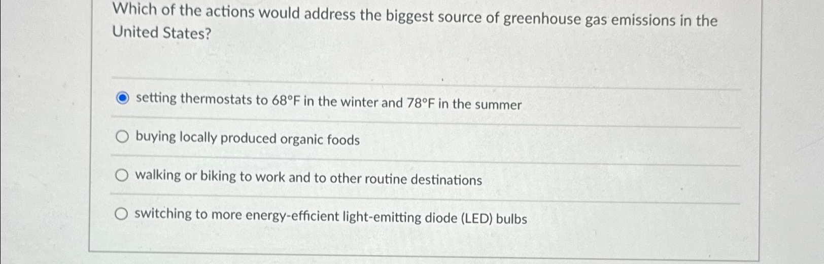 Solved Which of the actions would address the biggest source | Chegg.com