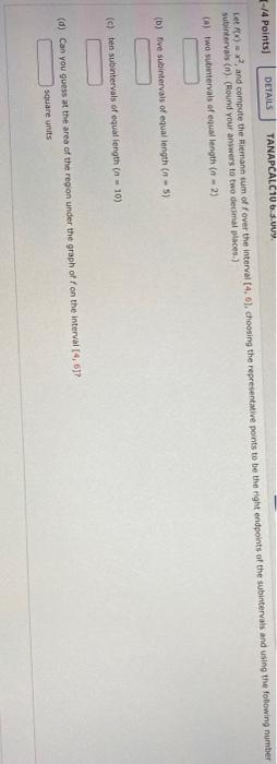 Solved DETAILS TANAPCALC10 6.SUUS (-14 Points) Letx) x2, and | Chegg.com Solved DETAILS TANAPCALC10 6.SUUS (-14 Points) Letx) x2, and | Chegg.com