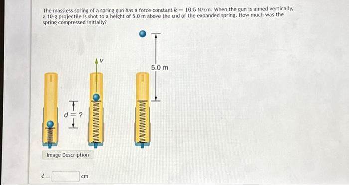 Solved - The massless spring of a spring gun has a force | Chegg.com