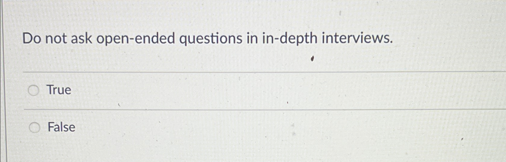 Solved Do not ask open-ended questions in in-depth | Chegg.com