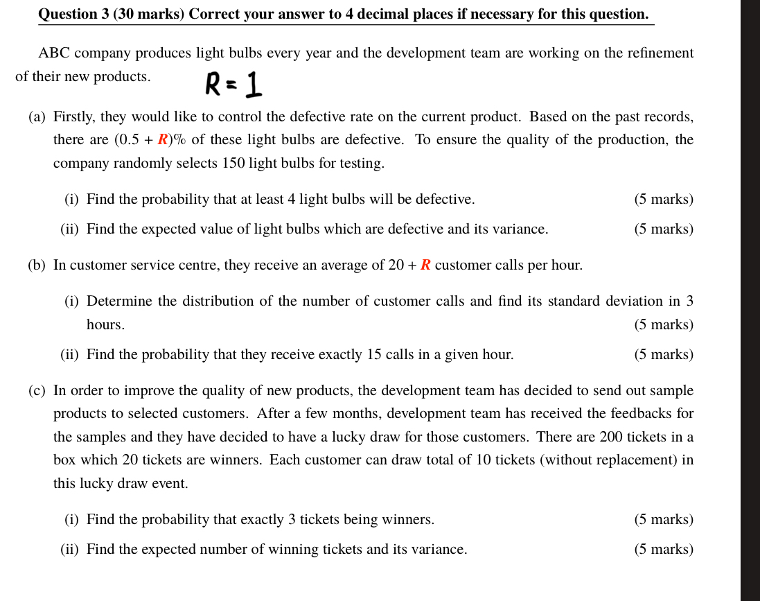 Solved Question 3 (30 marks) Correct your answer to 4 | Chegg.com Solved Question 3 (30 marks) Correct your answer to 4 | Chegg.com