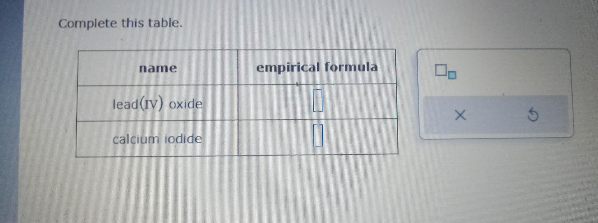 Solved Complete this table. | Chegg.com