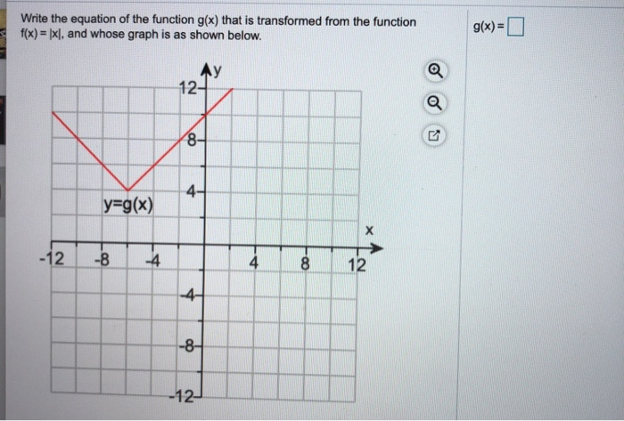Solved Write The Equation Of The Function G X That Is