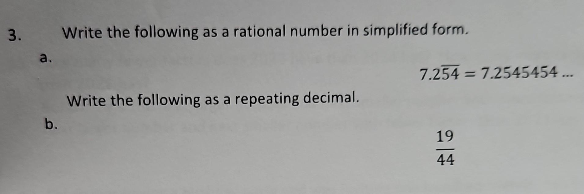 Solved 3. Write the following as a rational number in | Chegg.com Solved 3. Write the following as a rational number in | Chegg.com