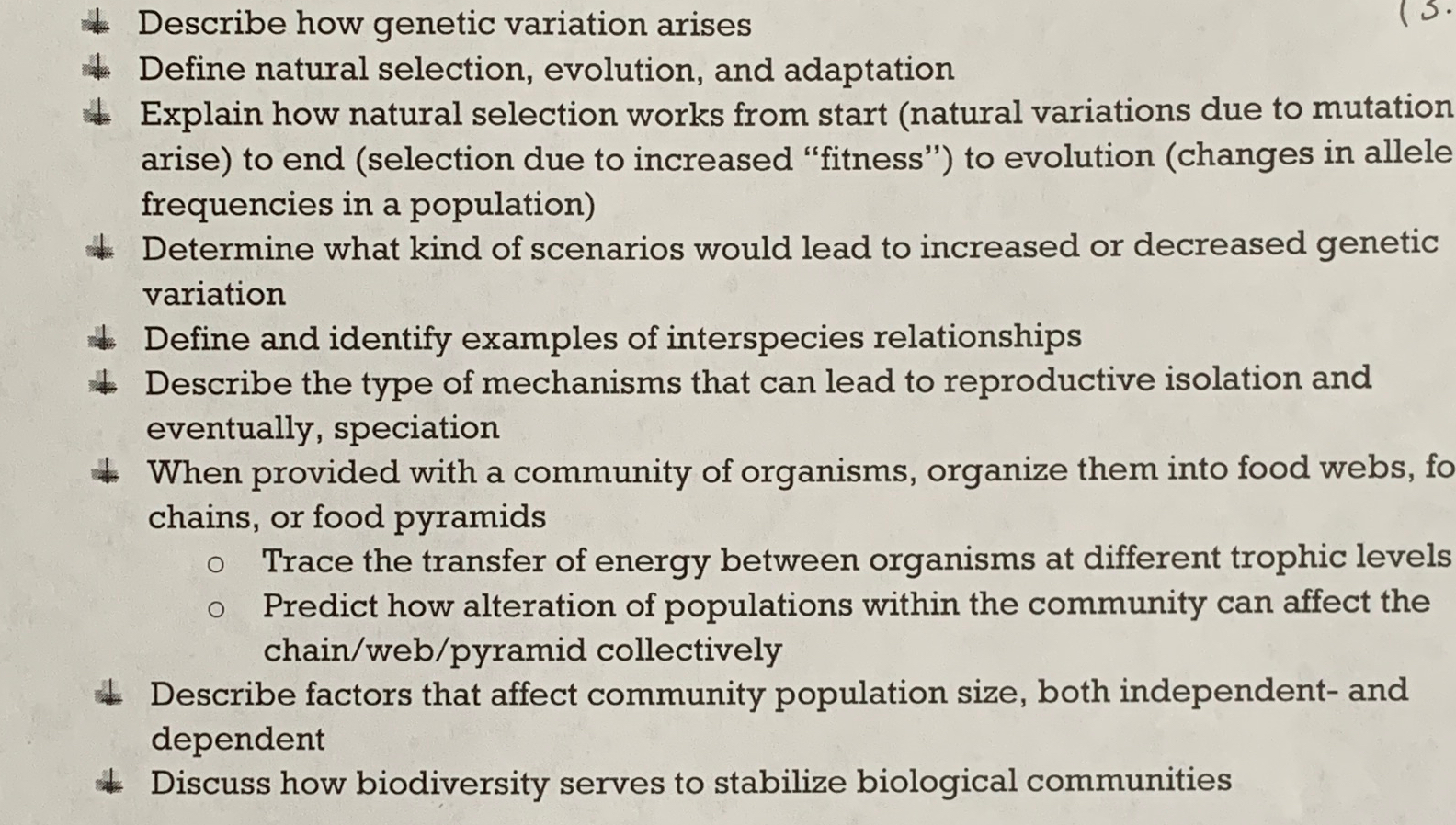 Solved • ﻿Describe how genetic variation arises• ﻿Define | Chegg.com