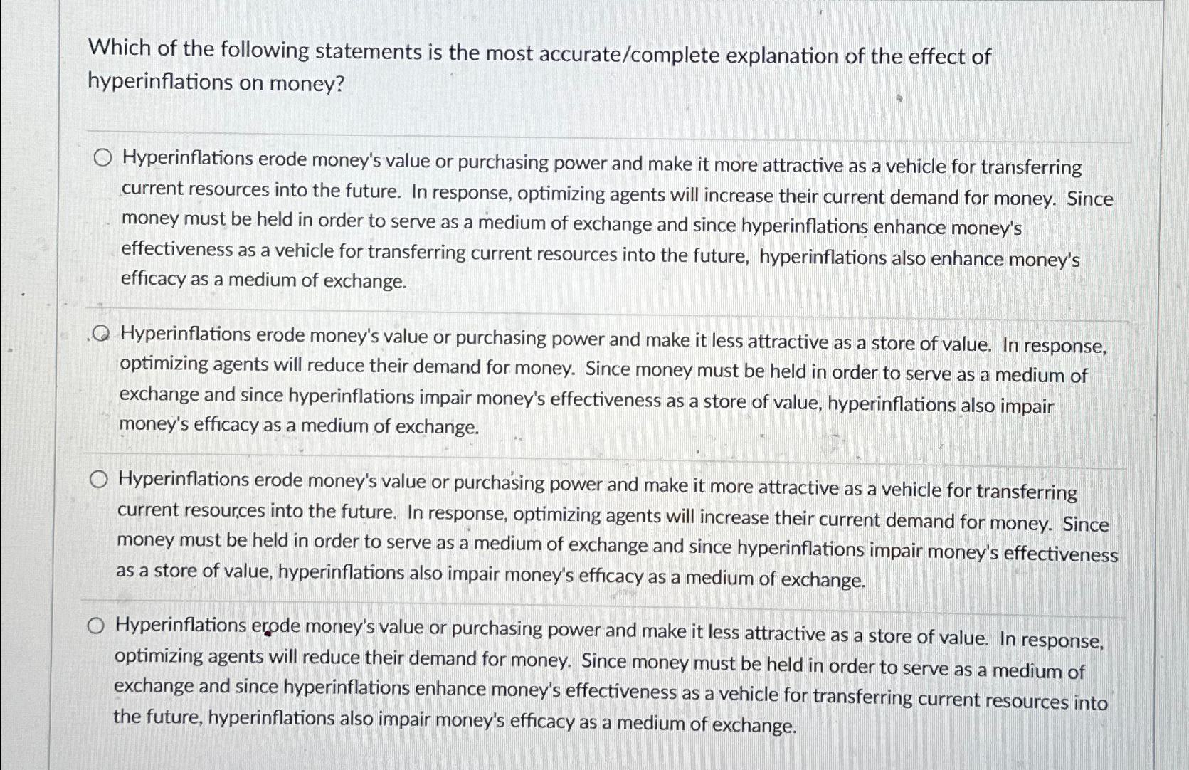 Solved Which of the following statements is the most | Chegg.com