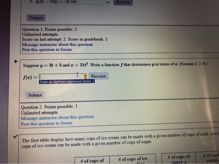 Solved JUL 10155 Submit Question 1. Points possible: 2 | Chegg.com