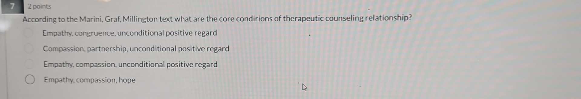 Solved 72 ﻿pointsAccording to the Marini, Graf, Millington | Chegg.com