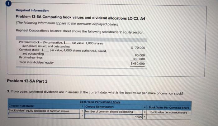 Solved Required information Problem 13-5A Computing book | Chegg.com