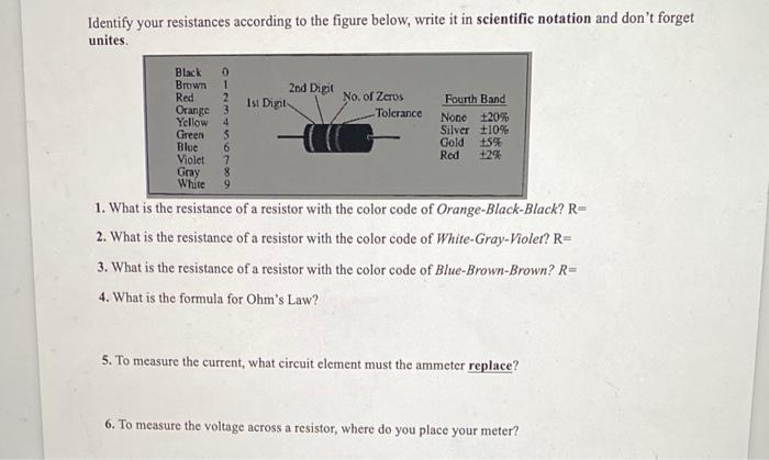 Solved Identify your resistances according to the figure | Chegg.com