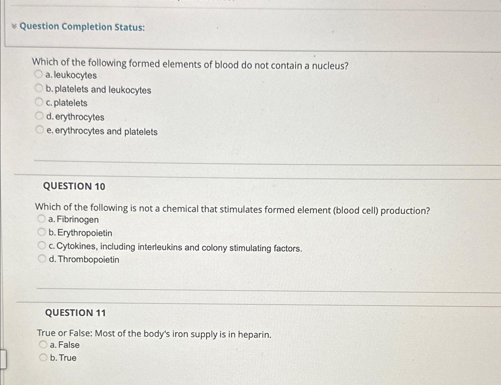 Solved Question Completion Status:Which of the following | Chegg.com