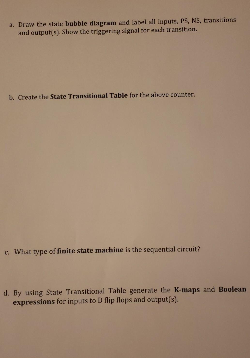 Solved 4) [ 25 Points Design and draw a synchronous | Chegg.com