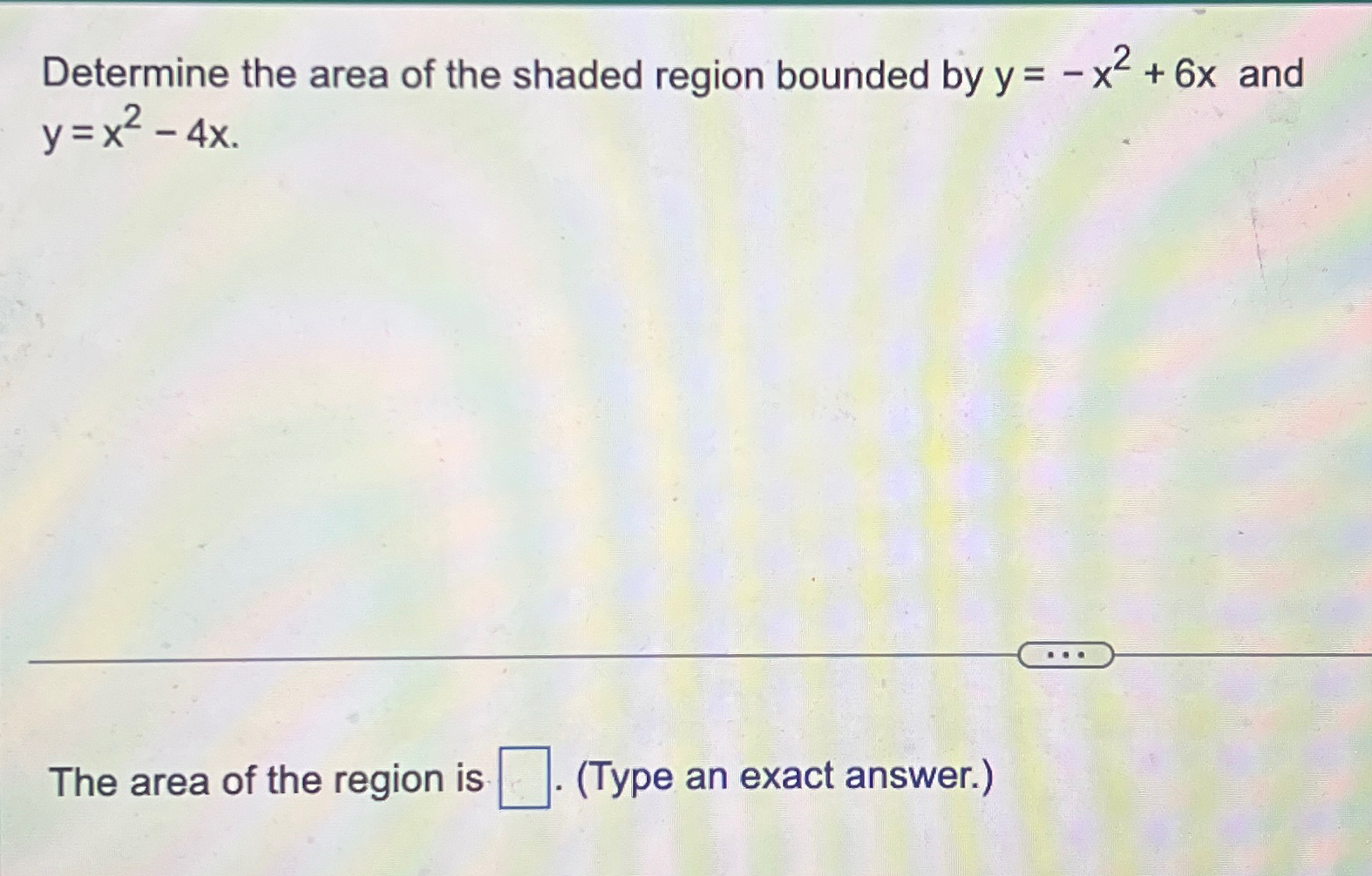 Solved Determine the area of the shaded region bounded by | Chegg.com