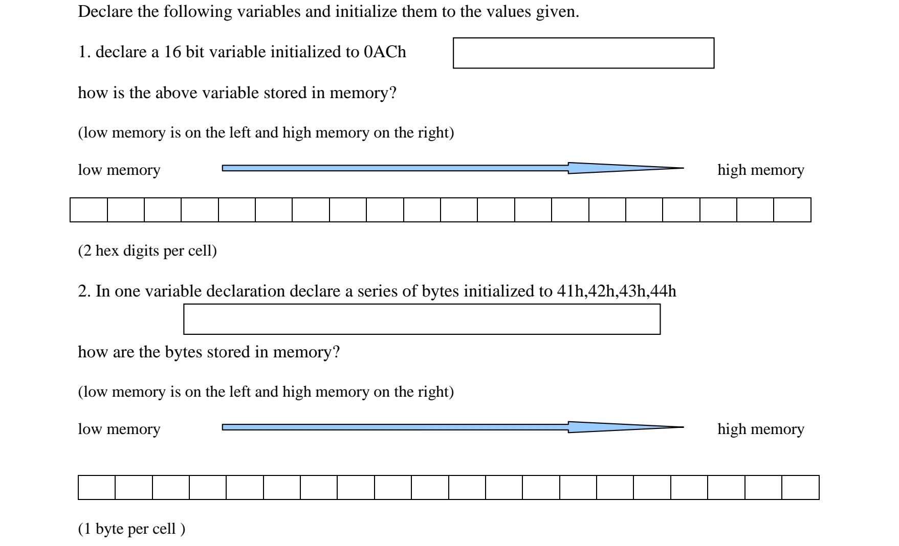 Declare the following variables and initialize them | Chegg.com